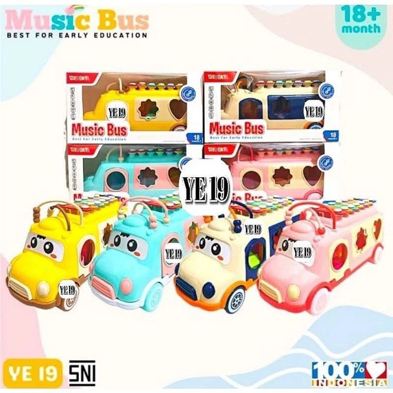 Jual ST Mainan edukasi bus music bus xylophone | Shopee Indonesia