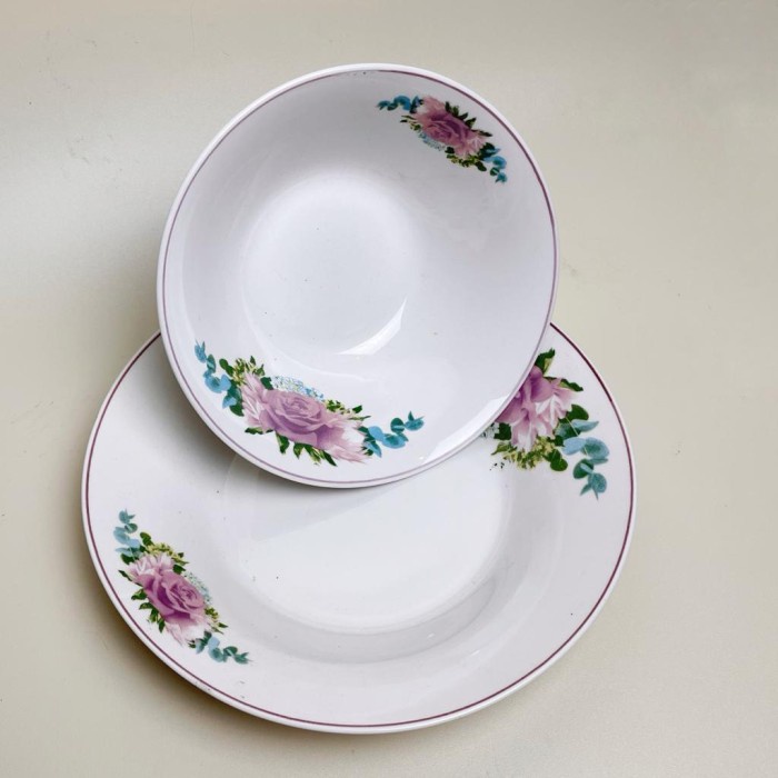Jual New Arrival-- Piring makan set keramik ( isi piring dan mangkok ...