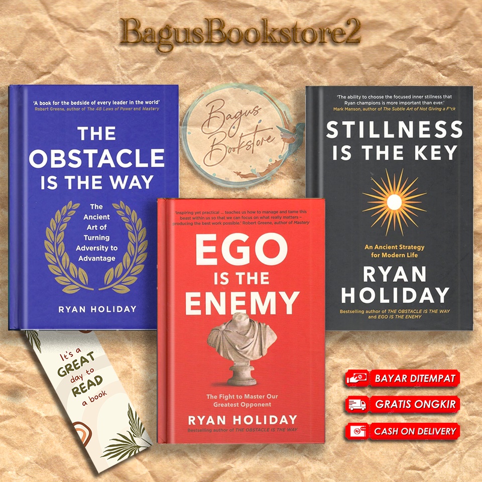 Jual The Obstacle Is the Way -Ego is the Enemy -Stillness is the Key by ...