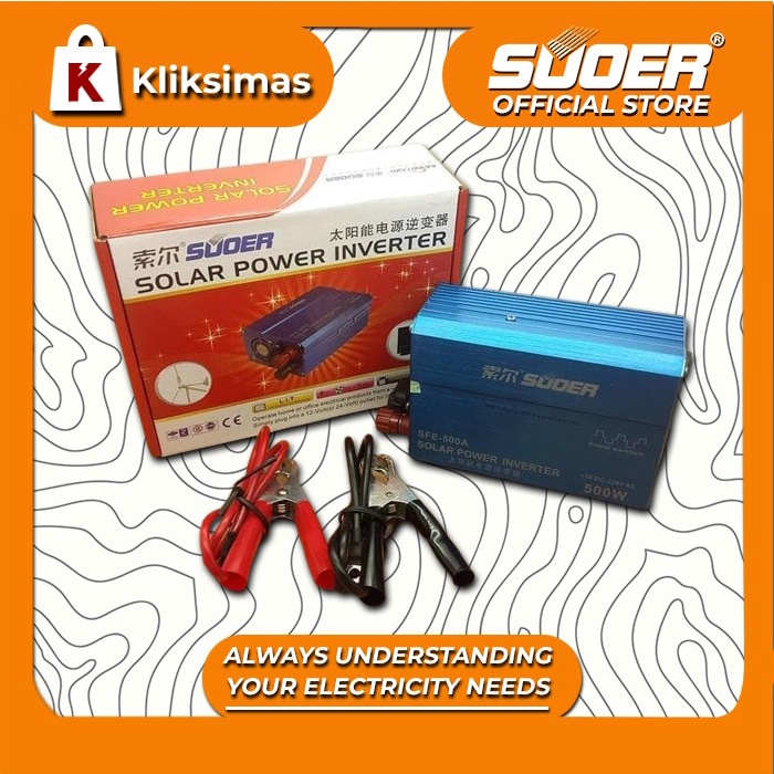 Jual Power Inverter 500 Watt 12 Volt 500w 12v SFE 500 SUOER | Shopee ...