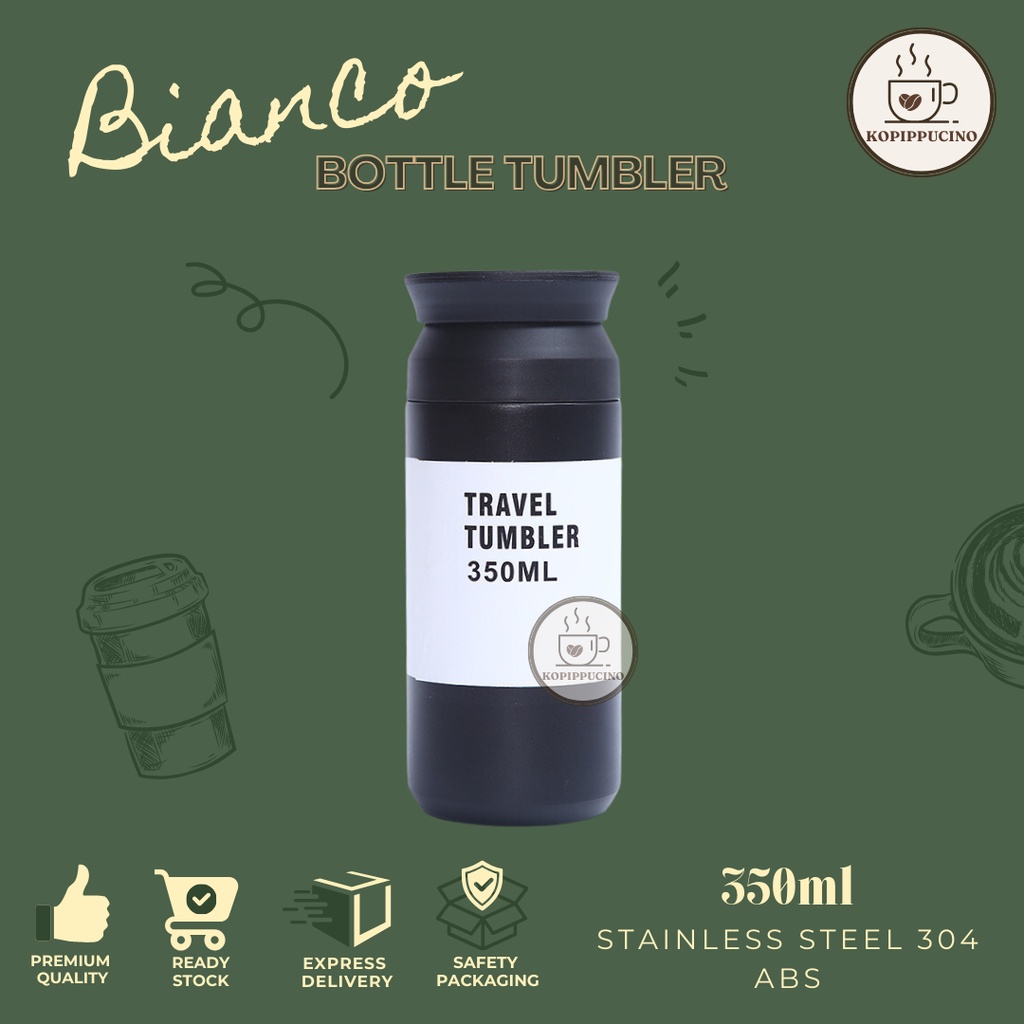 Jual Botol Minum Tumbler Stainless Hitam Putih Premium BIANCO Bottle ...