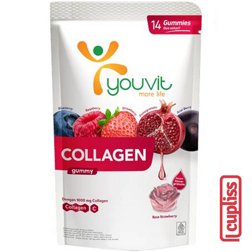 Jual YOUVIT Multivitamin Gummy Collagen 1000mg 7 Days Vitamin | Shopee ...