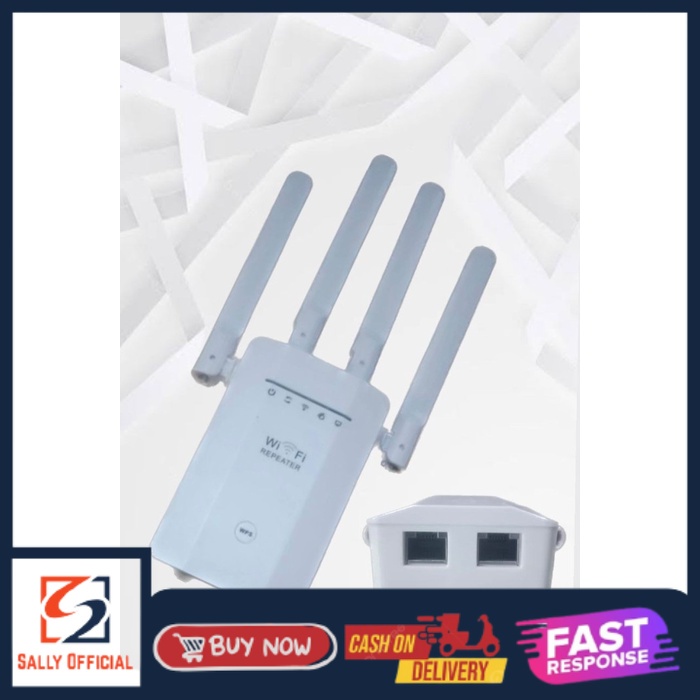 Jual Penguat Sinyal 300 Mbps Wifi 4 Antenna Repeater Wireless Router | Shopee Indonesia
