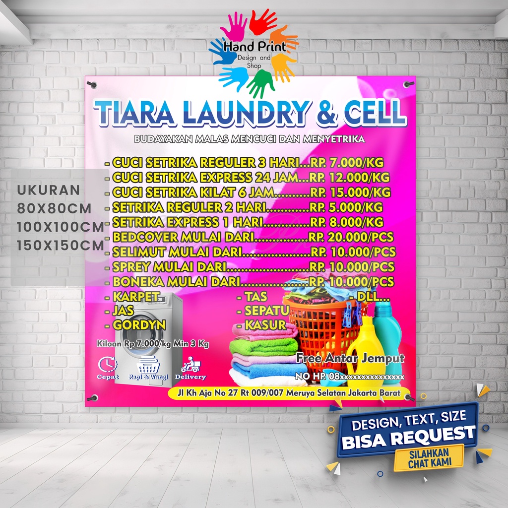 Jual Spanduk Banner MMT Laundry Cuci Setrika Pakaian Sprey Boneka ...