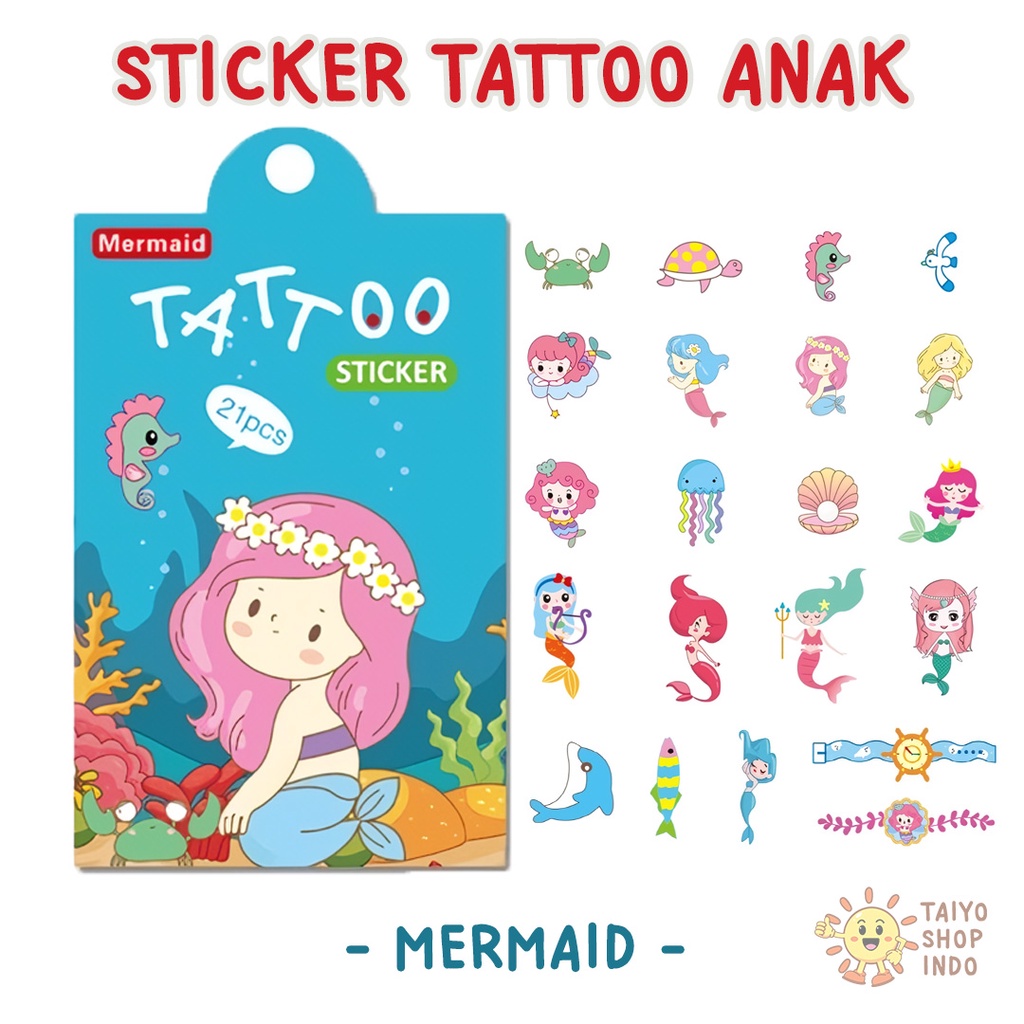 Jual TAIYO Sticker Tattoo Anak Stiker Tato Karakter Temporary Kartun ...