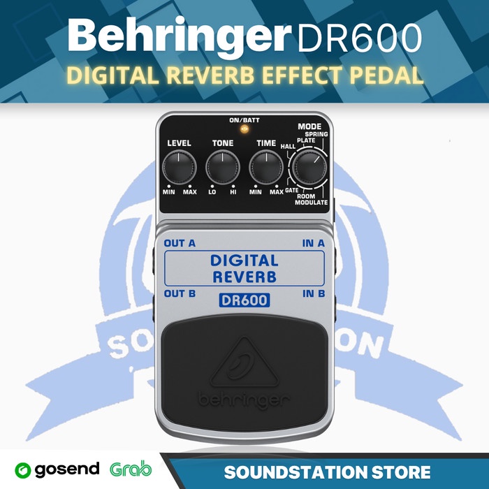Jual BEHRINGER DR600 Digital Stereo Reverb Pedal Effect | Efek Gitar ...