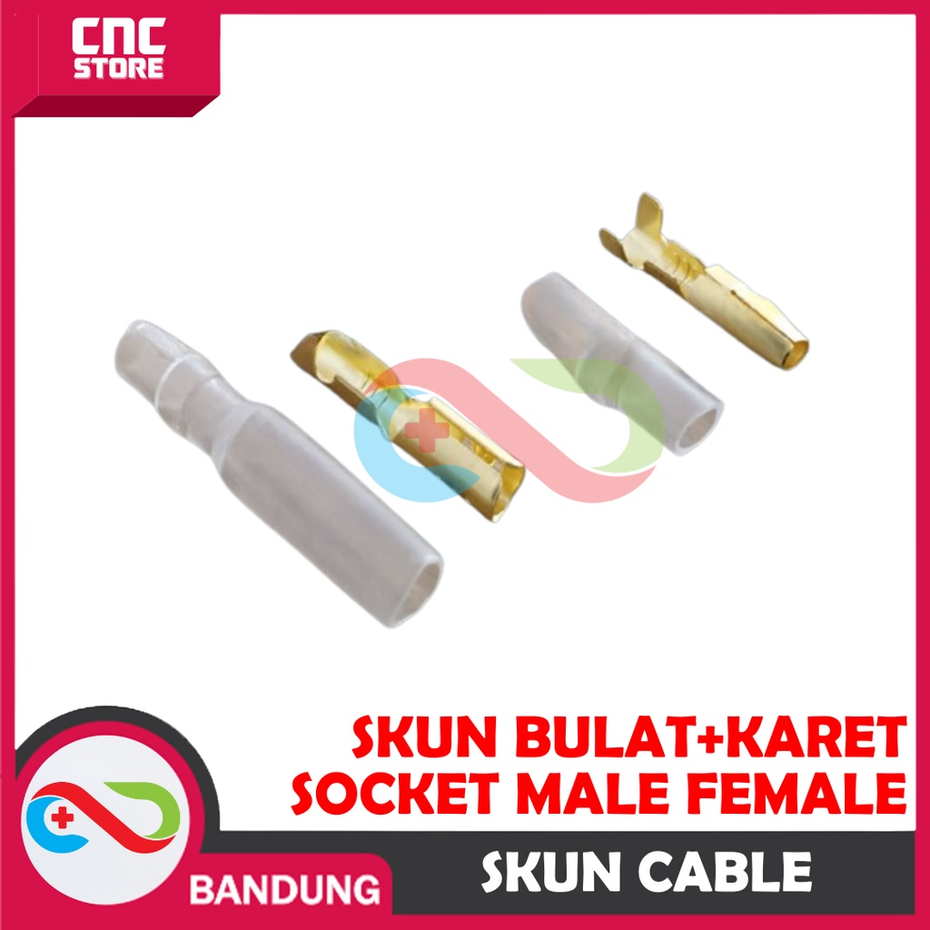 Jual SKUN BULAT+KARET SOCKET TERMINAL SAMBUNGAN KABEL DC MALE FEMALE ...