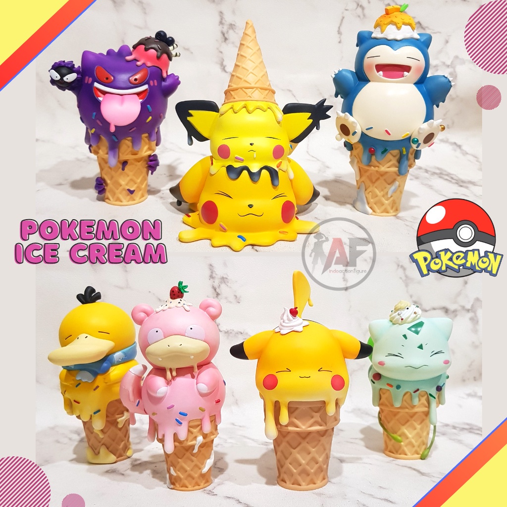 Jual Action Figure Pokemon Deli Melted Ice Cream Pikachu Raichu, Gengar ...