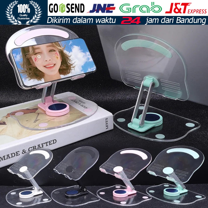 Jual Holder Meja Stand Tablet HP Akrilik 360 Derajat / Tempat Dudukan ...