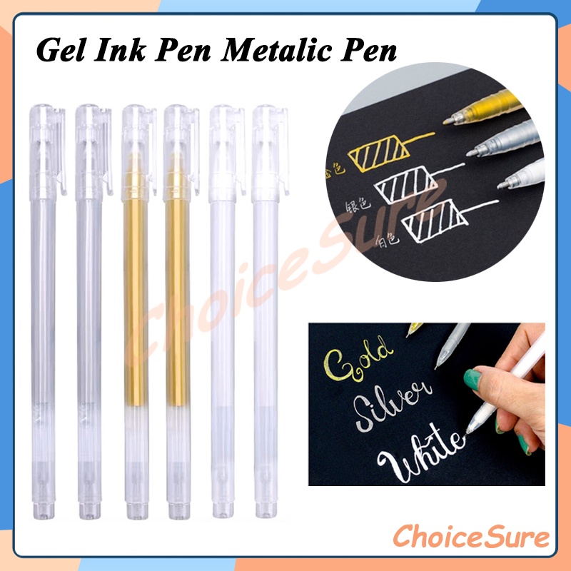 Jual Pena Glitter Metalik 0.8mm / Gel Pen Tinta Metallic Ballpoint ...