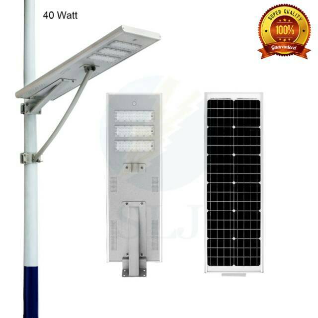Jual LAMPU JALAN LED SOLAR CELL ALL IN ONE 40W / LAMPU PJU SOLAR PANEL ...