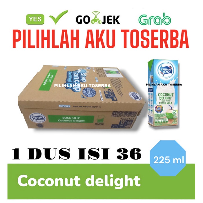 Jual Susu Frisian Flag COCONUT DELIGHT 225 ml - (HARGA 1 DUS ISI 36 pcs) | Shopee Indonesia