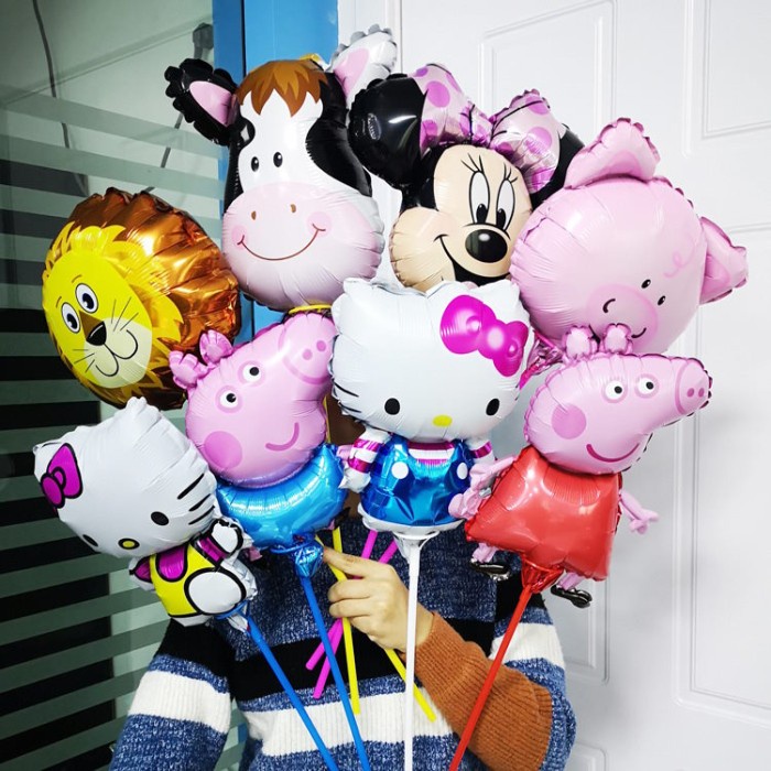 Jual [LOGU] Balon Lucu Anak, Balon Karakter Lucu Anak dengan Stick ...