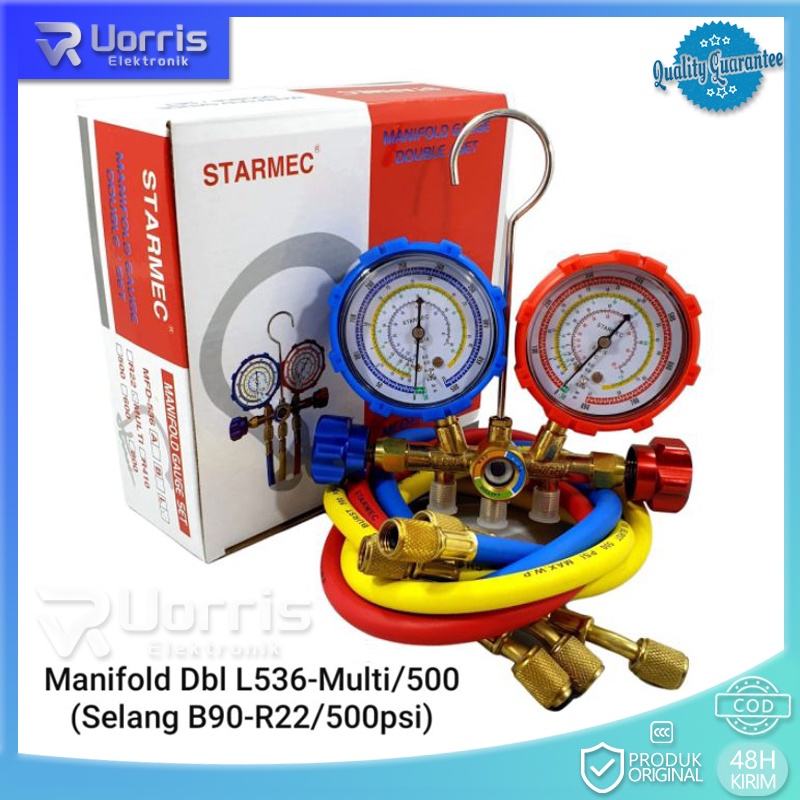 Jual testing double manifold double r22 pengisian ac mobil 220 / 500 ...