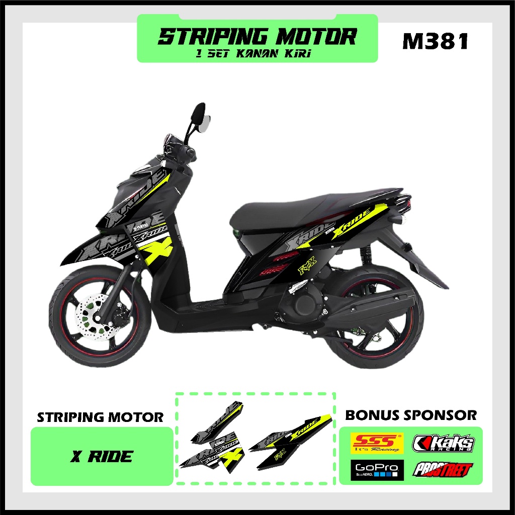 Jual Striping Stiker Variasi XRIDE X RIDE 115 Old X-RIDE 115 Karbu List ...