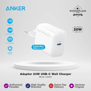 Jual Anker Adaptor 20W USB-C Wall Charger PD Fast Charging USB-C+USB-A A2347 A2348 | Shopee ...