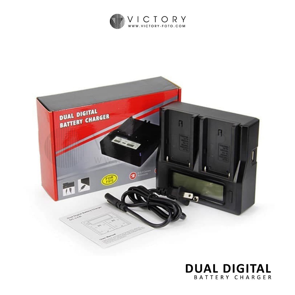 Jual Dual Digital Battery charger NP-f970, Charger Battery kamera ...