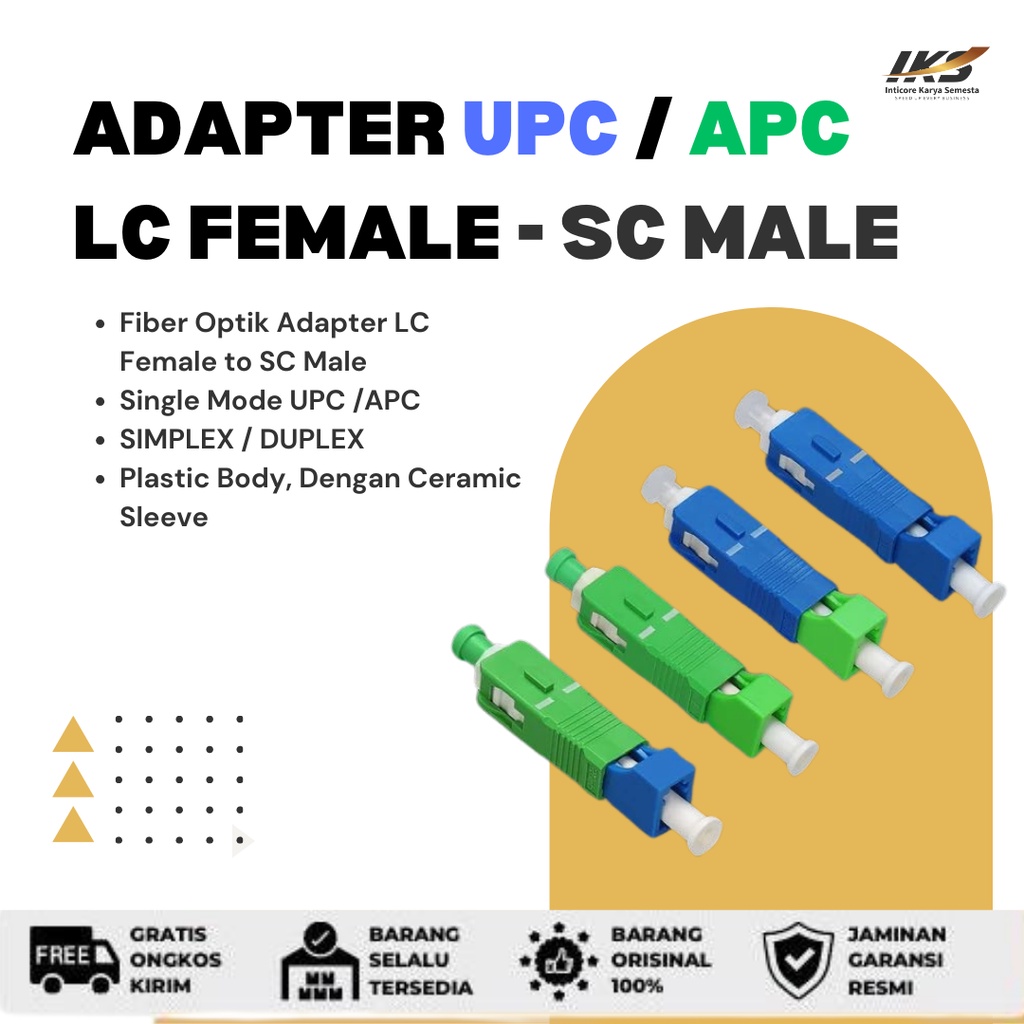 Jual Hybrid Adapter LC-UPC/APC (Female) to SC-UPC/APC (Male) Single Mode - 9/125 | Shopee Indonesia