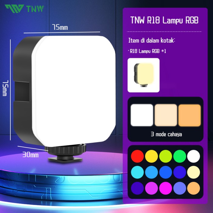 Jual TNW Lampu RGB Portable Lampu LED Mini Lampu Fotografi untuk HP ...