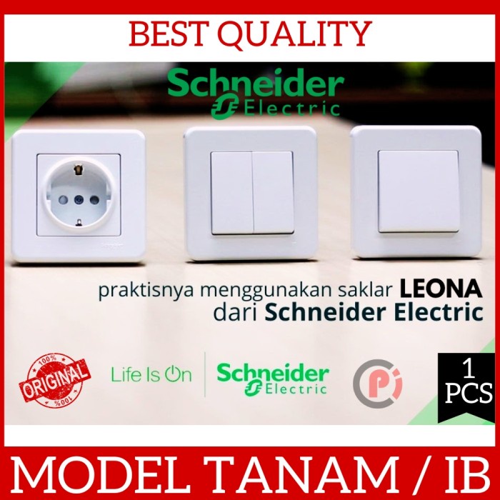 Jual SCHNEIDER LEONA IB Inbow Model Tanam Dinding Saklar 1 2 Gang Stop ...
