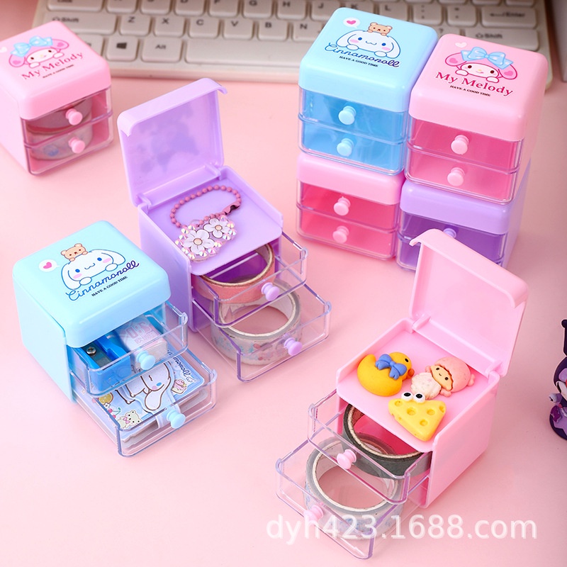 Jual (New) Laci Mini sanrio 2tingkat storage mini sanrio lucu organizer ...