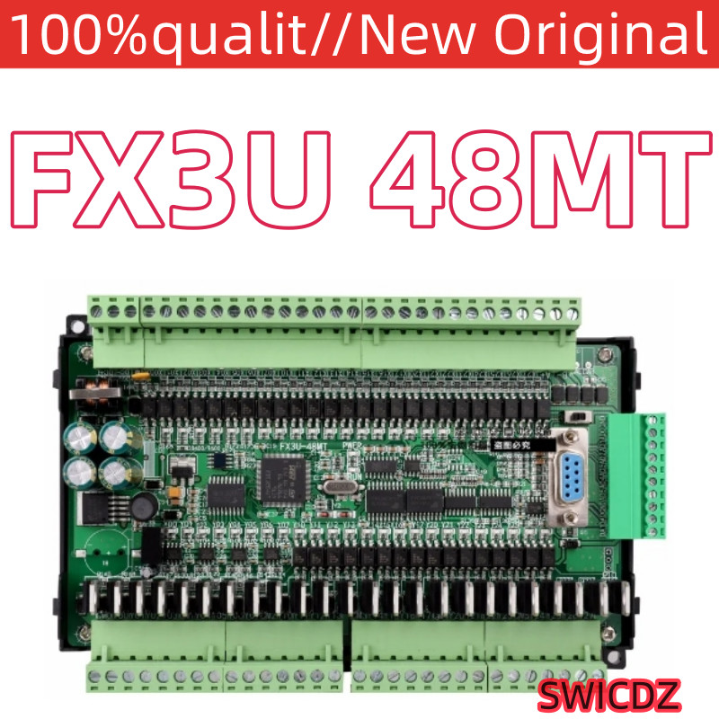 Jual 100% new original LE3U FX3U 48MT RS485 RTC 24 Input 24 Transistor output 6 analog input 2 ...