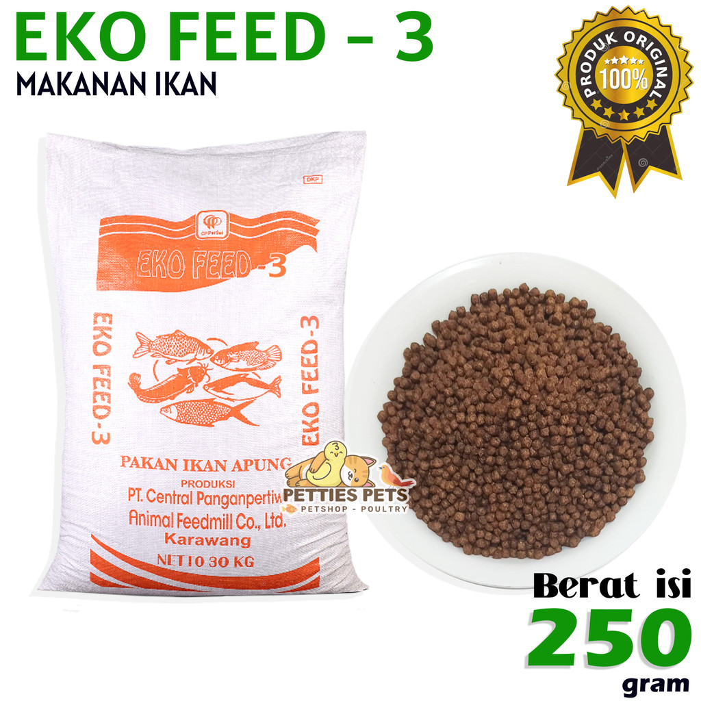 Jual PTS PAKAN IKAN PELET APUNG EKO FEED 3 3MM CP PRIMA (ORIGINAL ...