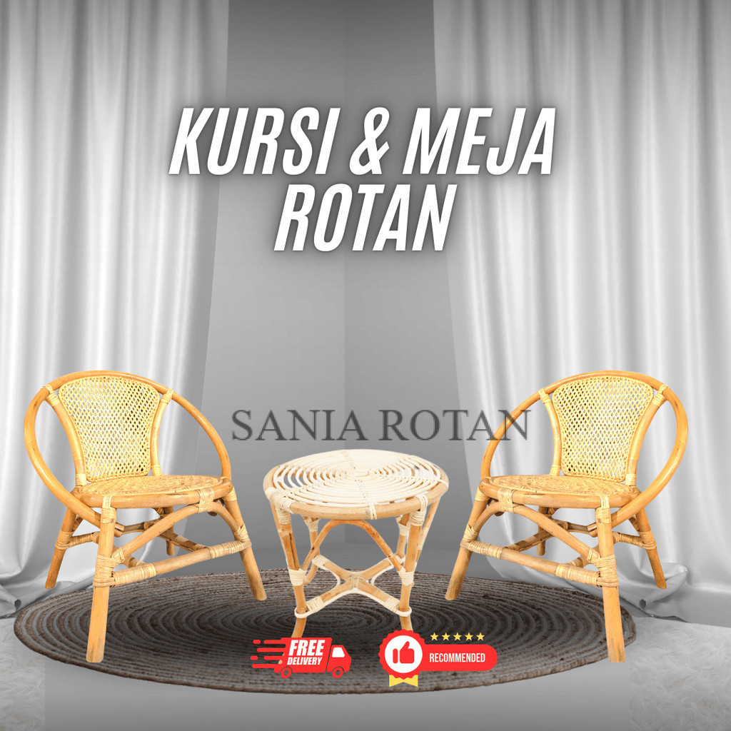 Jual Set Kursi Rotan Kulit + Meja Rotan – Model Klasik dan Minimalis ...
