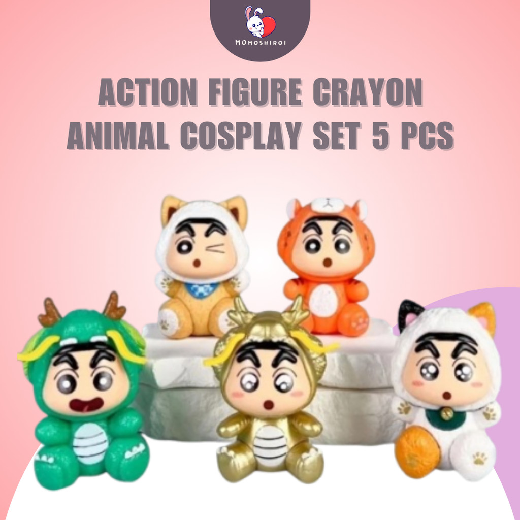 Jual Action Figure Crayon Shinchan Shin-Chan Animal Cosplay Set 5 Pcs ...