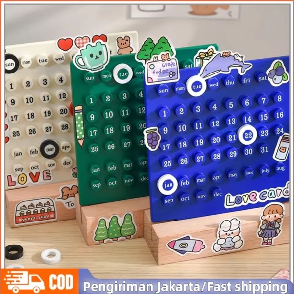Jual RHAAST - Permanent Calendar DIY Kalender Meja Abadi Kawaii Desktop ...