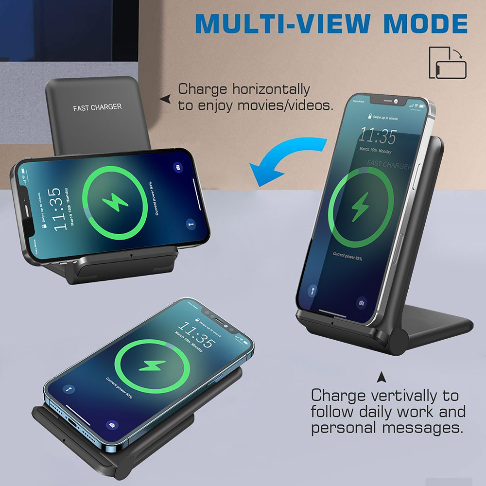 Jual [COD] 30W Wireless Charger Stand Foldable Charge Dock Fast Stand ...