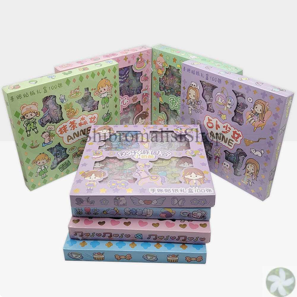 Jual Stiker Box KARAKTER 100 PCS STIKER VIRAL 1 BOX SET CUTE ESTETIK ...
