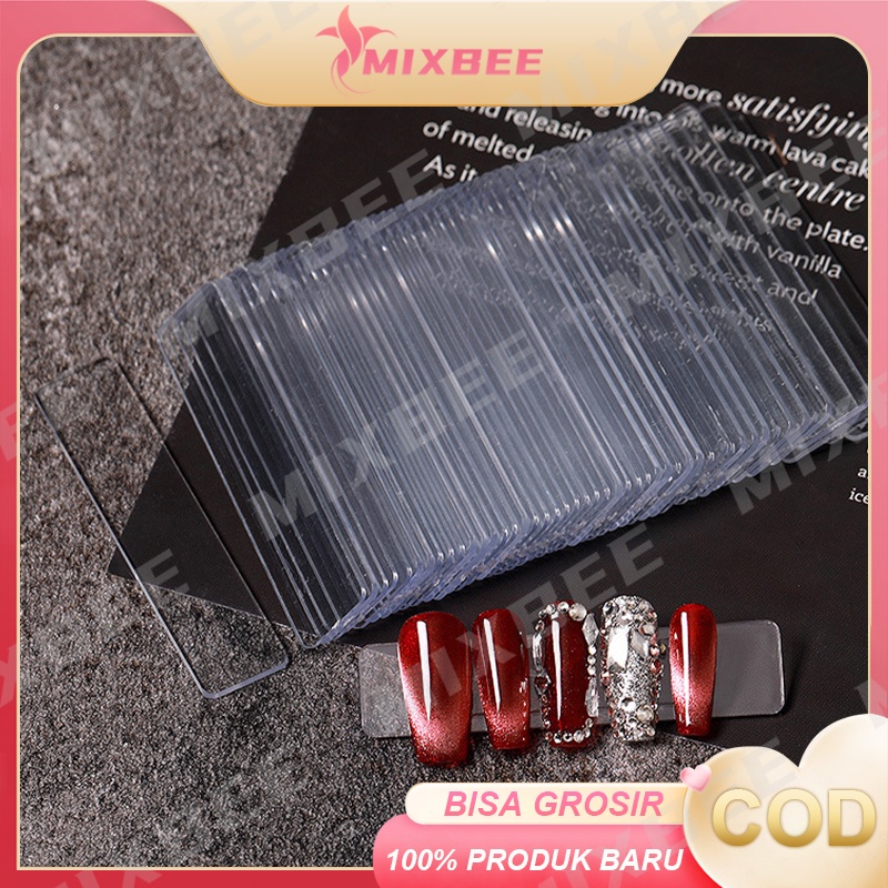 Jual 50pcs Stand Display Kuku Palsu Bahan Akrilik Transparan Papan ...