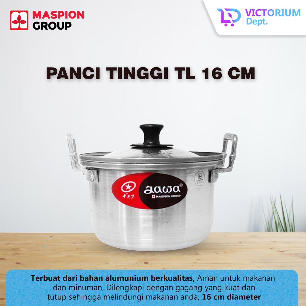Jual Victorium Deopt -Panci Tinggi Aluminium Jawa Panci Dandang 16 cm ...