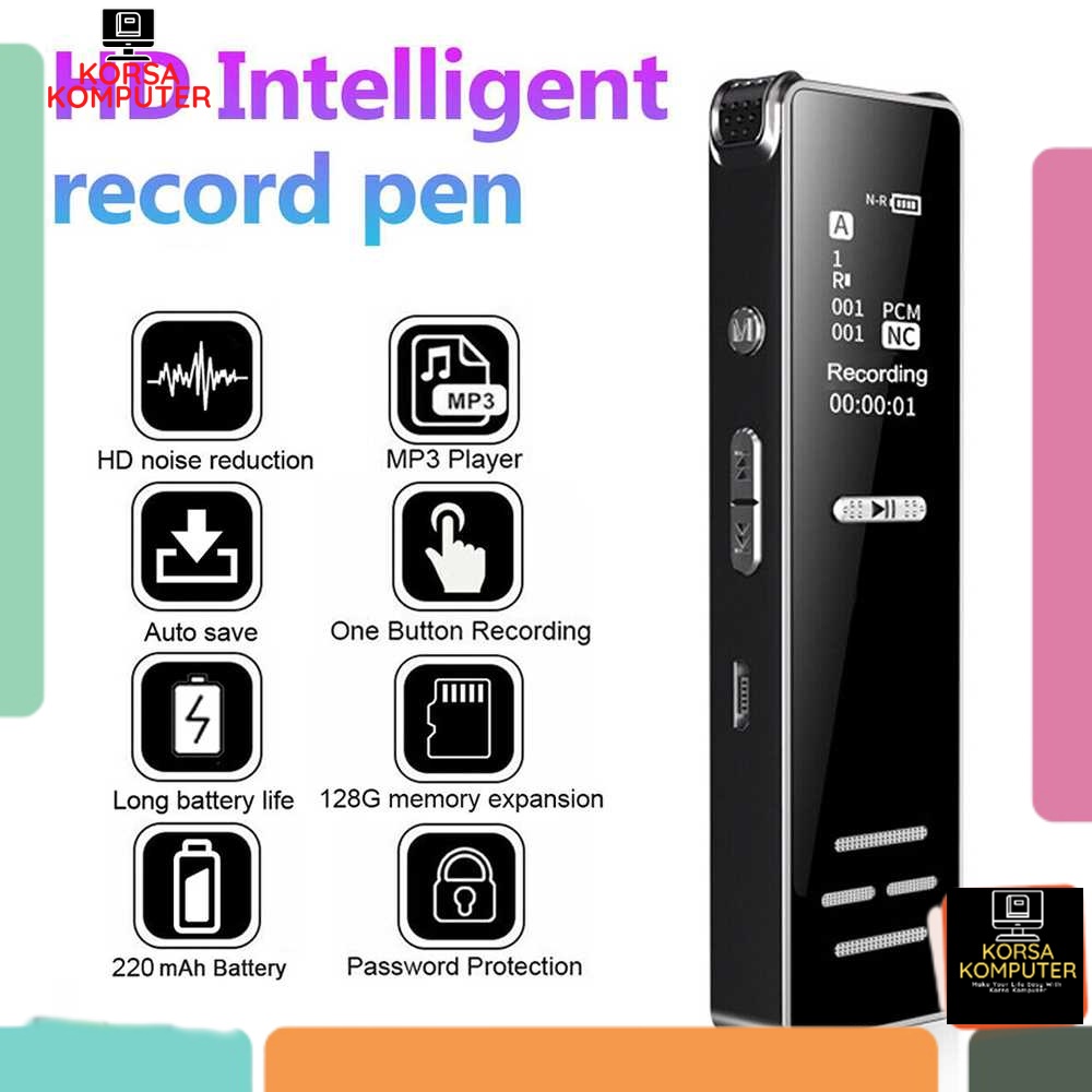 Jual Alat Perekam Suara Portabel Voice Recorder Noise Reduction 1536K ...