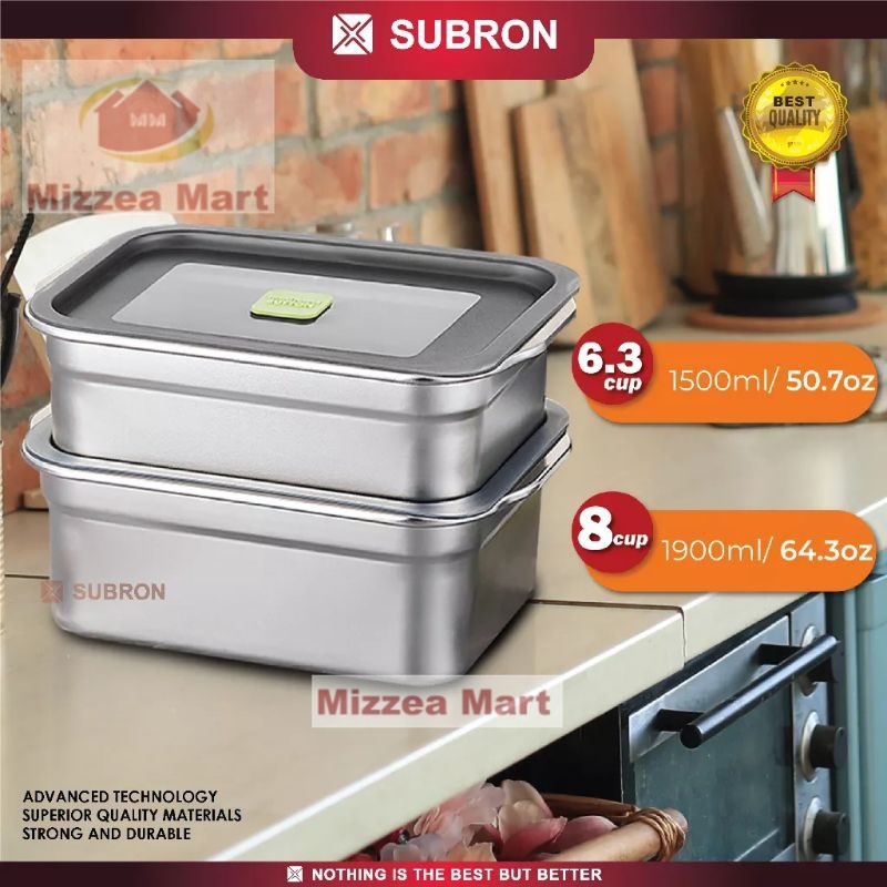 Jual Revella SUBRON Food Storage SET FKB2-02 2in1 Stainless 1500ml ...