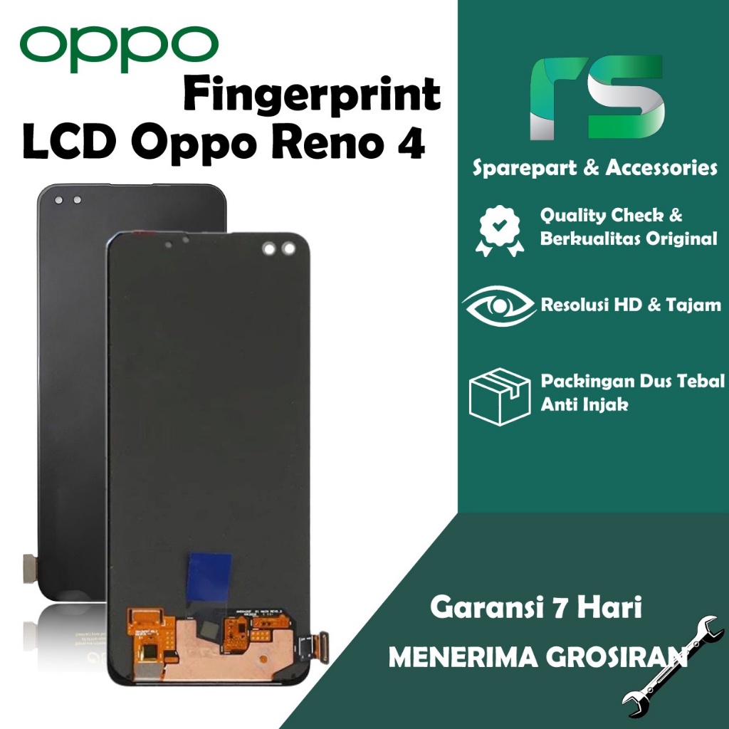 Jual LCD FINGERPRINT RENO 4 / RENO 4F / 4 LITE ORIGINAL FULLSET ...