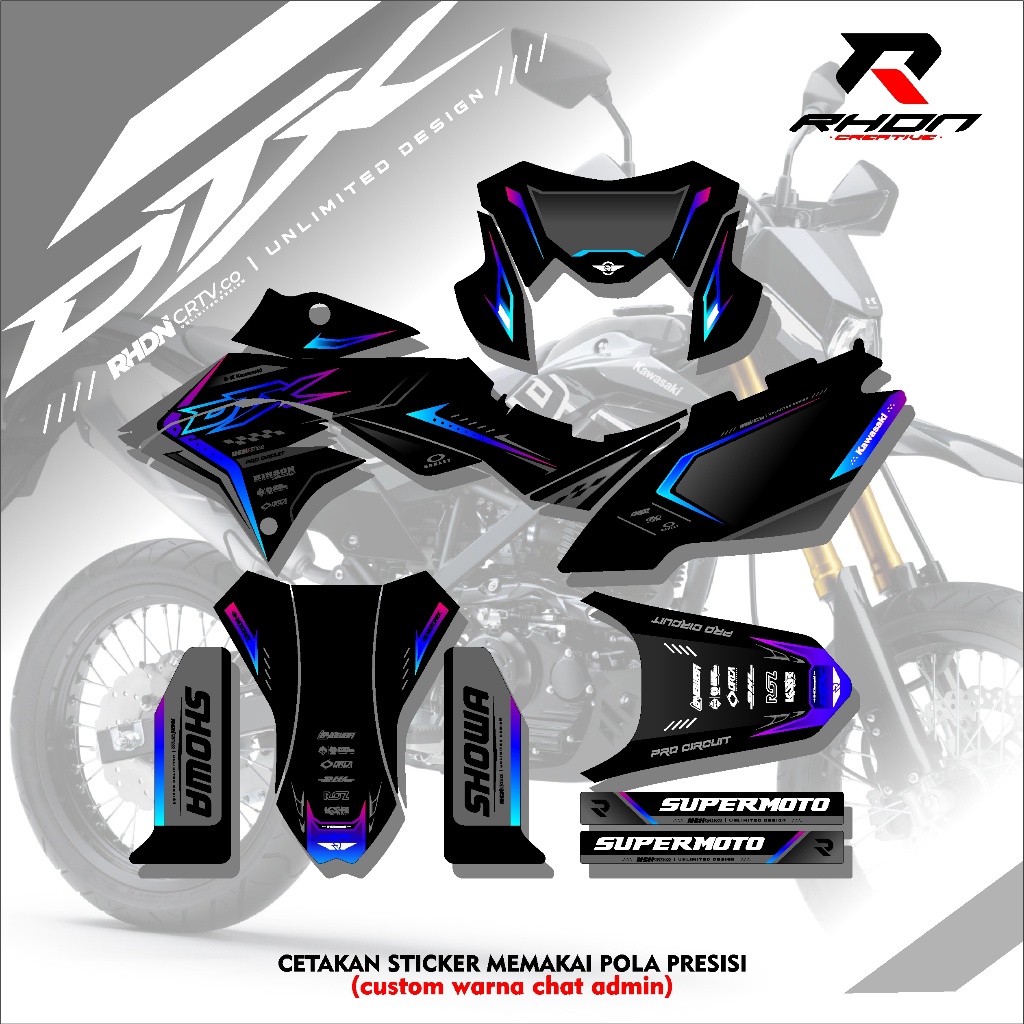 Jual decal dtracker - sticker decal kawasaki dtracker - decal presisi ...