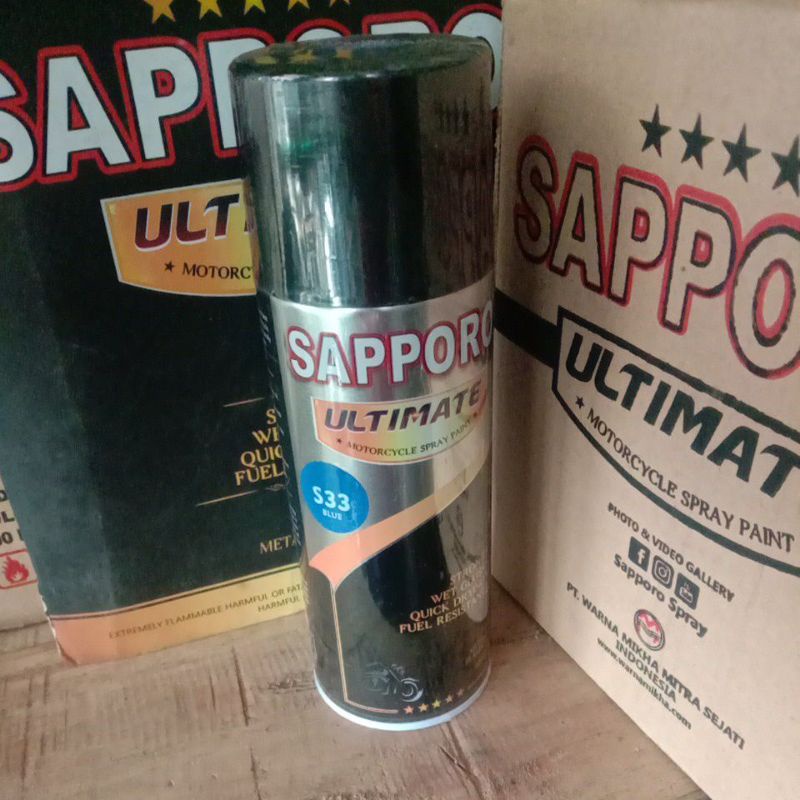 Jual Saporo SAPPORO ULTIMATE S33 Blue 400ml Biru Cat Semprot Spray ... Jual Saporo SAPPORO ULTIMATE S33 Blue 400ml Biru Cat Semprot Spray ...