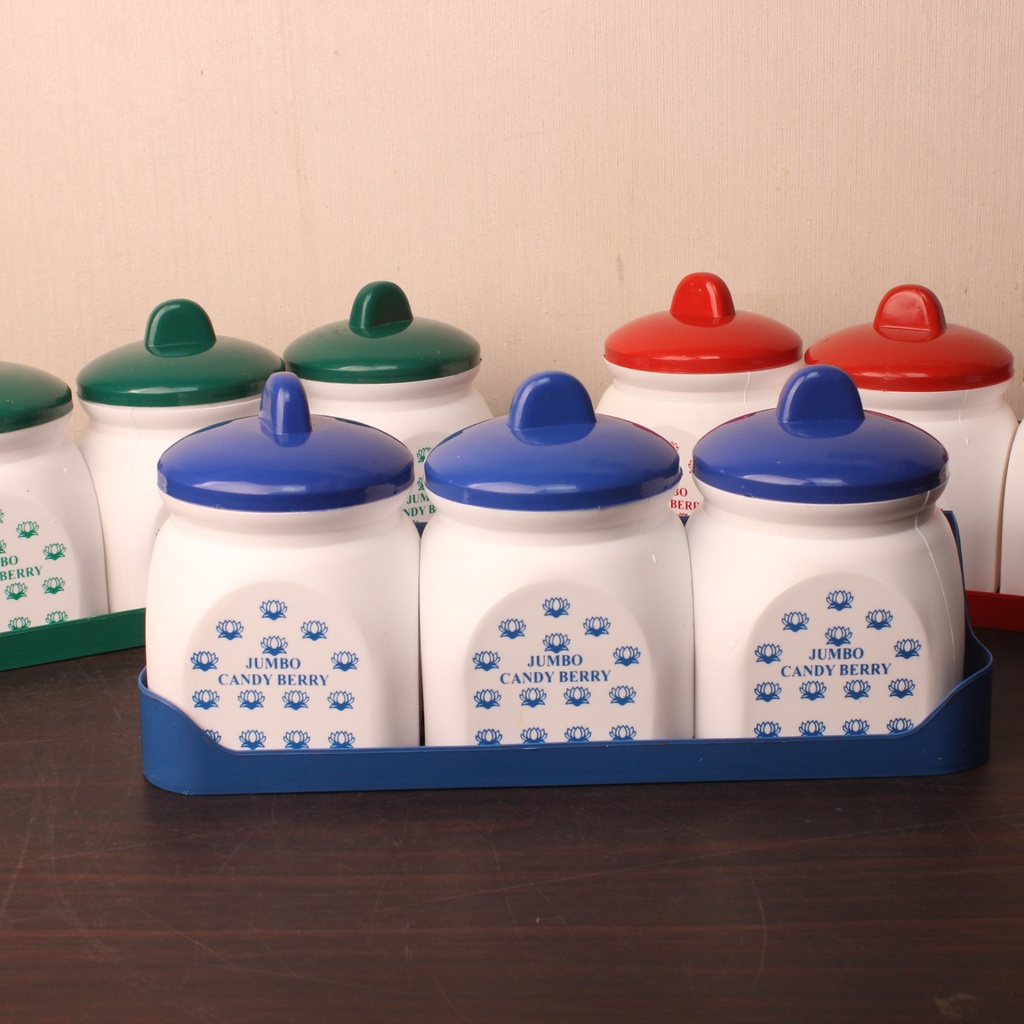 Jual TEMPAT BUMBU/KITCHEN SET CANDY BERRY JUMBO ISI 3 | Shopee Indonesia