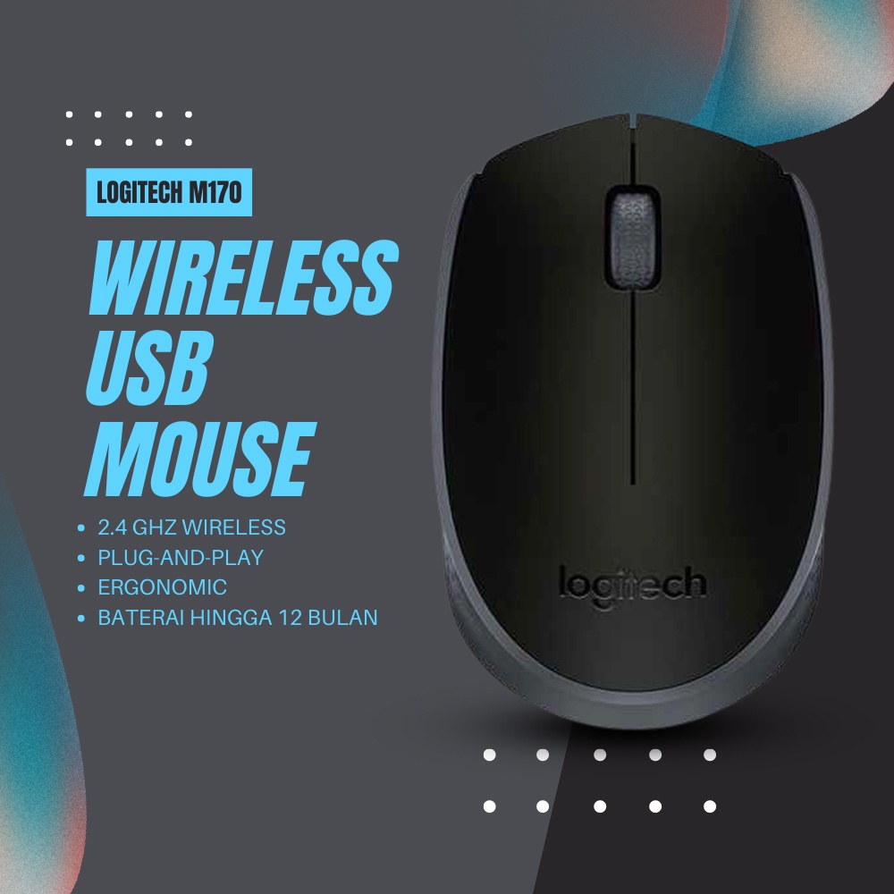Jual Logitech Mouse Bluetooth M170 Nirkabel Wireless 2.4Ghz USB Bentuk ...