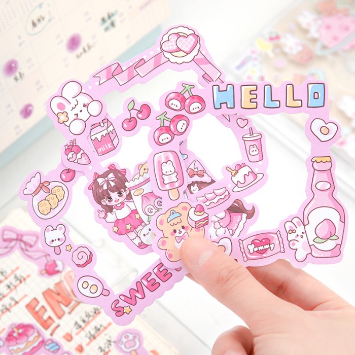 Jual [LOGU] Stiker frame foto lucu, Cute Photo Frame Sticker, Stiker ...