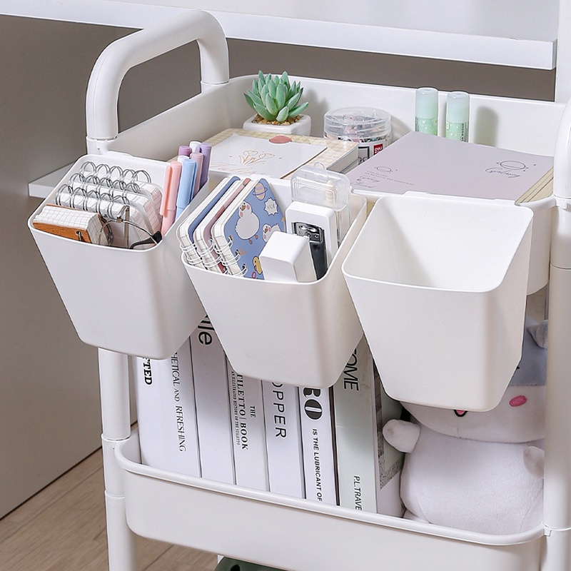 Jual AYACHIE Rak Gantung Meja Belajar Keranjang Storage Tempel Dinding ...