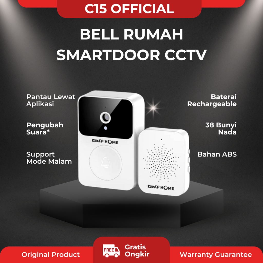 Jual Smart Home Wifi Rechargeable Video Doorbell Bel Pintu Rumah Bel ...