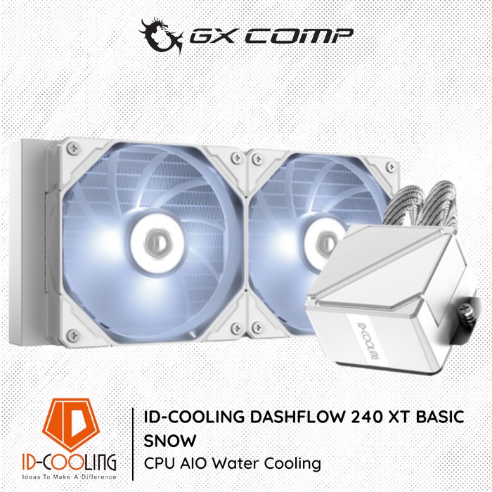 Jual ID-COOLING Dashflow 240 Basic White | AIO CPU Liquid Water Cooling | Shopee Indonesia