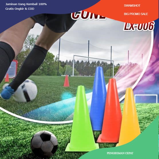 Jual Cone Cones Kerucut Kecil Penanda Jalan Marking Lapangan LX006-4 ...