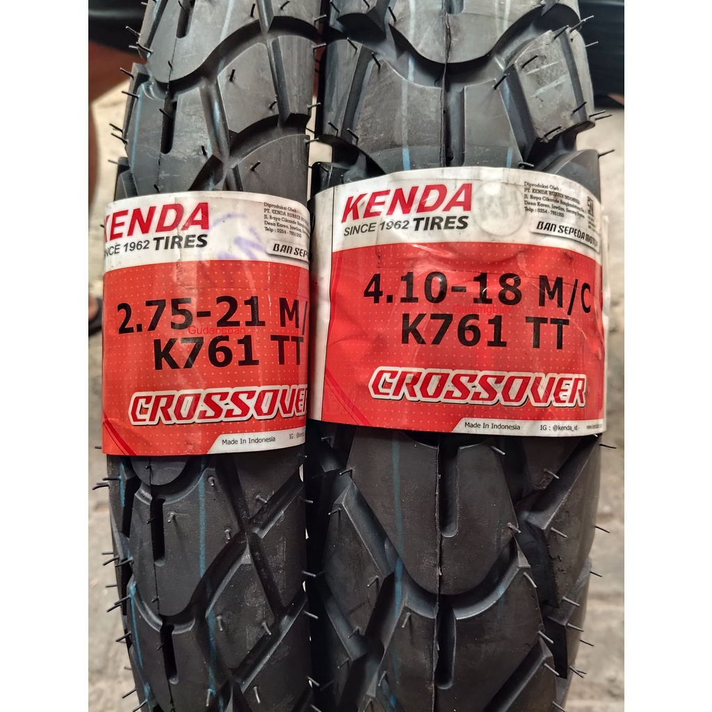 Jual ( PAKET 2 BAN ) KENDA K761 !!! 275 - 21 dan 410 - 18 motor dual sport semi trail ORIGINAL ...
