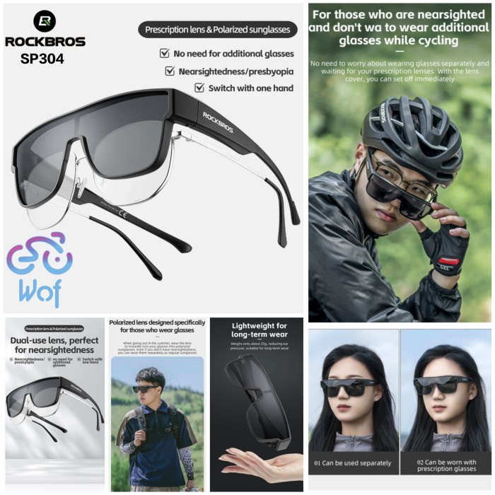 Jual ROCKBROS SP304 Kacamata Olahraga Sepeda Motor Sport Polaris Polarized Sunglasses1413003 ...