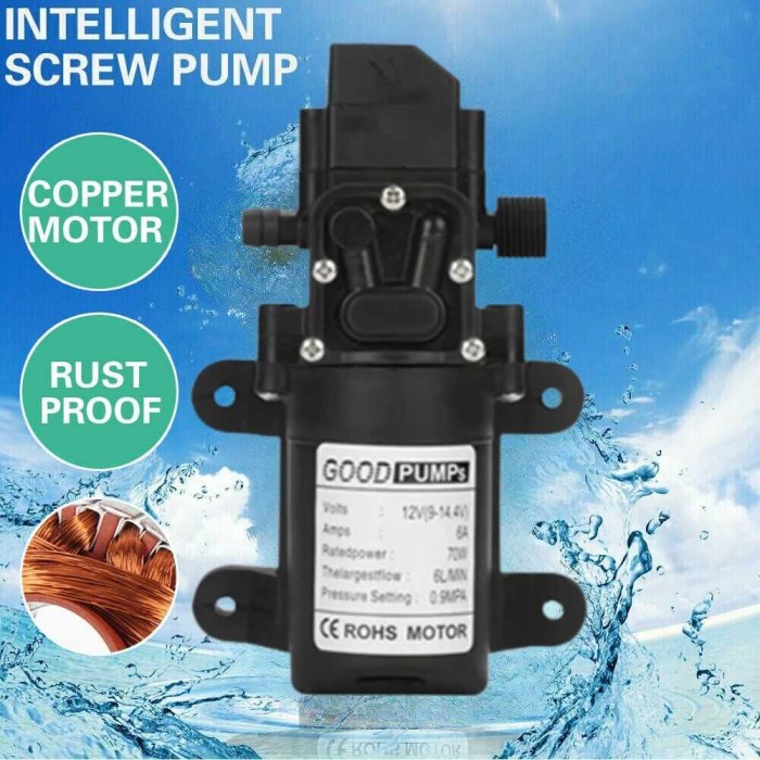 Jual Pompa Air Mini DC 12 Volt Otomatis Tekanan Diaphragm Pump Half ...