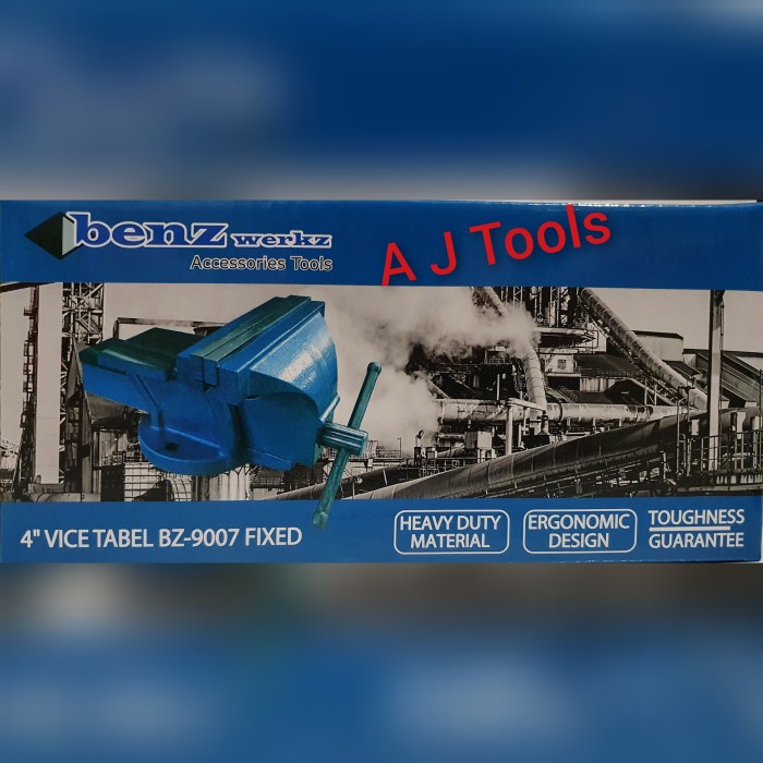 Jual Catok Paron 4" Fixed Bench Vise 4 inch Ragum Meja Besi Benz ...